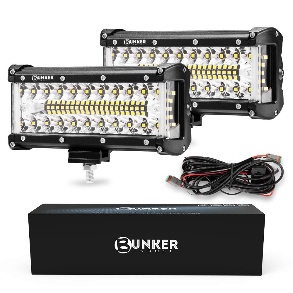 BUNKER INDUST Side Shooter LED Light Pods Wiring Harness Kit, 2 Pcs 7 ...