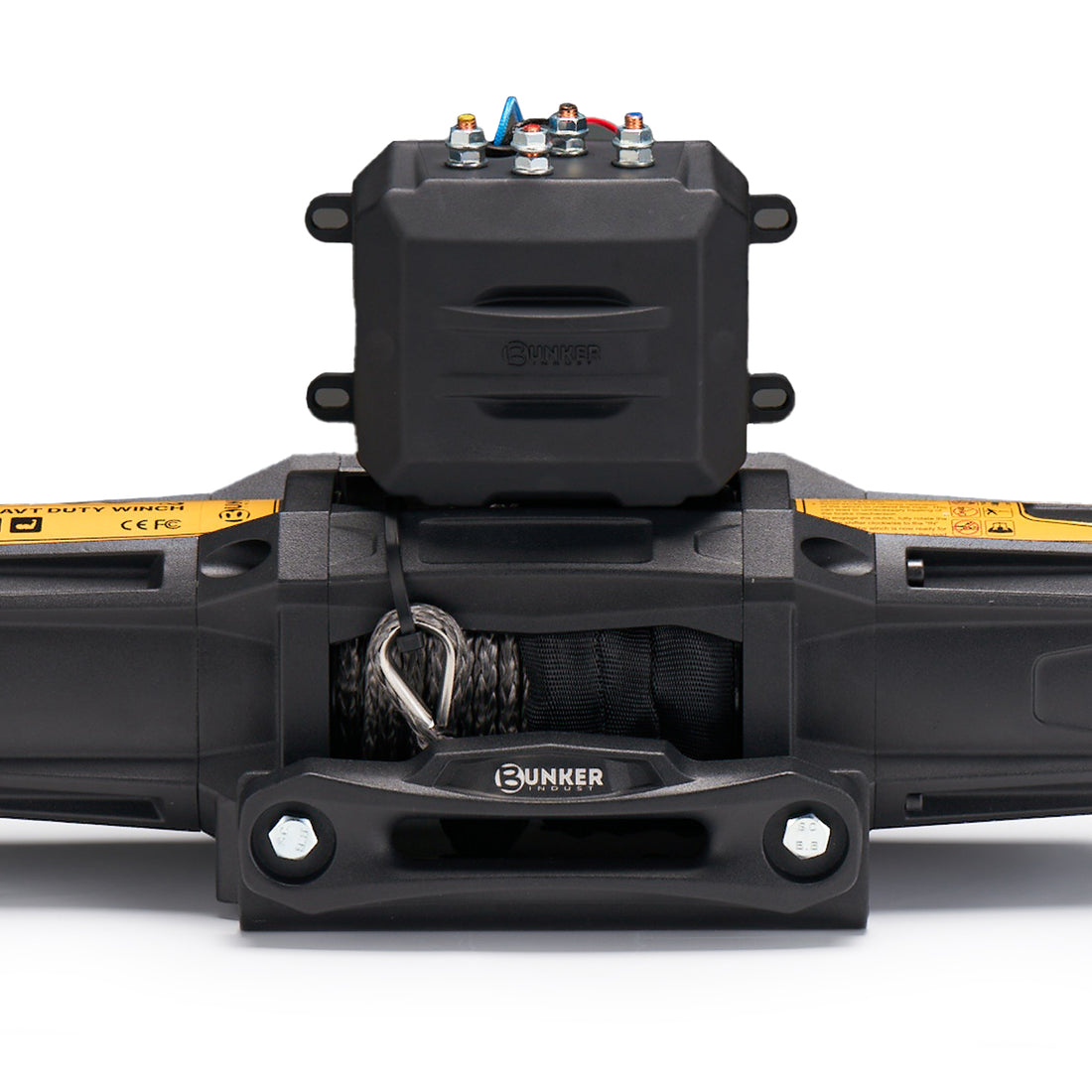 6500lb Electric Winch with Synthetic Rope Hawse Fairlead Kit For UTV/A ...